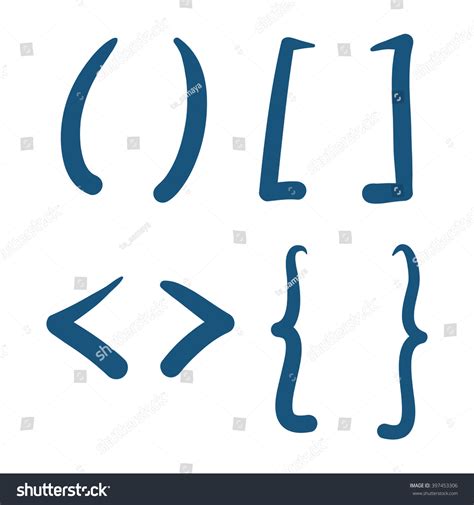 Brackets Hand Drawn Vector Illustration Stock Vector Royalty Free Shutterstock