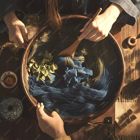 Premium Photo Vibrant Textile Dyeing Process