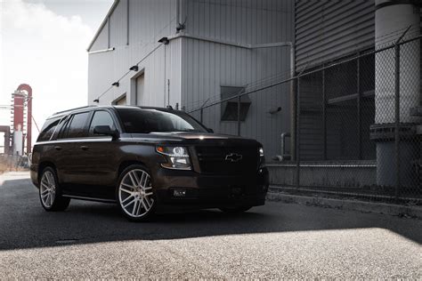 Imposing Black Chevy Tahoe Shod In Chrome Niche Wheels Gallery