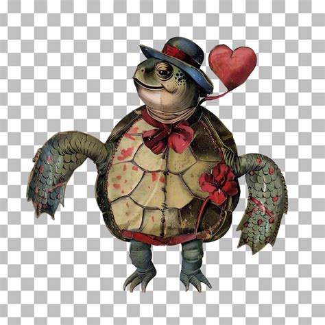 Premium Psd Vinatge Turtle Label For Junk Journal