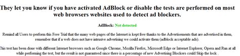Detects Ad Blockers Adblock