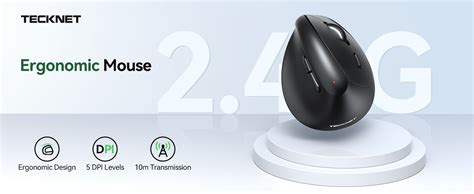 Tecknet Ergonomic Mouse 2 4g Small Vertical Mouse 4800 Dpi