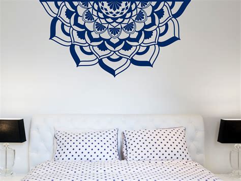 Half Mandala Wall Decal Mandala Decals Headboard Vinyl Etsy