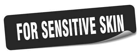 For Sensitive Skin Sticker For Sensitive Skin Label Stock Vector
