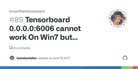 Tensorboard 0 0 0 0 6006 Cannot Work On Win7 But Localhost 6006 Works · Issue 89 · Tensorflow
