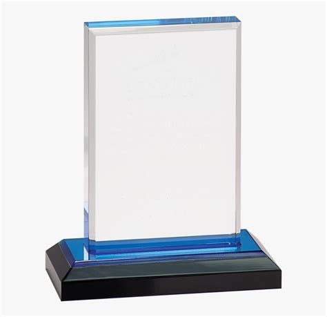 Blue Award Rectangle Acrylic Hd Png Download Kindpng