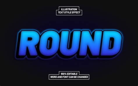 Premium Vector Round Text Style Effect