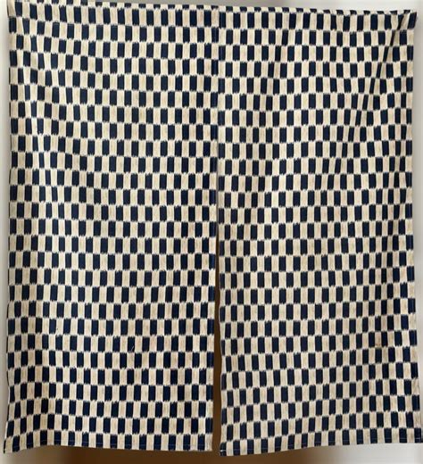 ハンドメイド のれん ブルー系 和柄① 約80 ️86㌢ 訳あり メルカリ