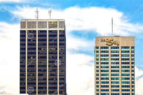 Cibc And Bay Buildings At Bloor And Yonge Toronto Editorial Photo