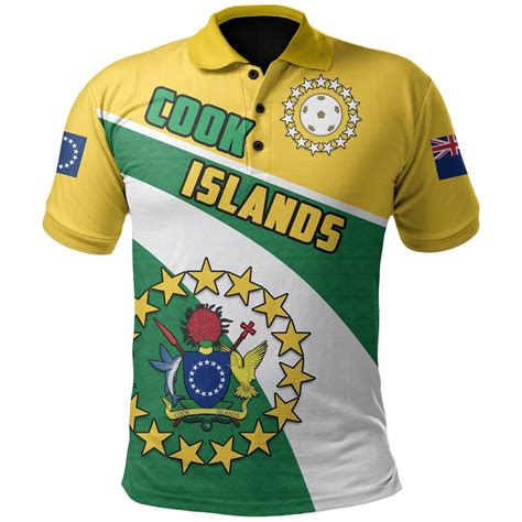 Polynesian Pride Apparel Cook Islands All Over Print Polo Shirt Coat Of