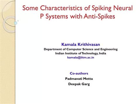Ppt Some Characteristics Of Spiking Neural P Systems With Anti Spikes Powerpoint Presentation