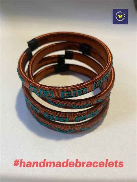 Green Werregue Bracelet Handwoven From Palm Fiber And Copper Etsy