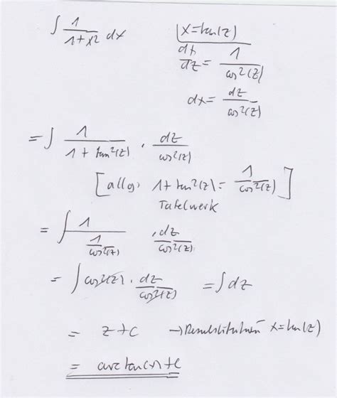 Integration Von Integral Arctan X Mathelounge