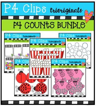 P4 COUNTS Bundle P4 Clips Trioriginals Digital Clip Art TpT