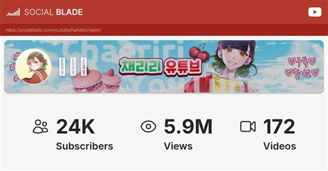 채리리s Youtube Realtime Statistics Social Blade