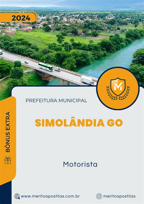 Apostila Motorista Prefeitura De Simolândia Go 2024 Mérito Apostilas