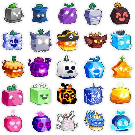 60 Pcs Blox Fruits Sticker Pvc Waterproof Book Skateboard Luggage Decoration Ebay Fruits