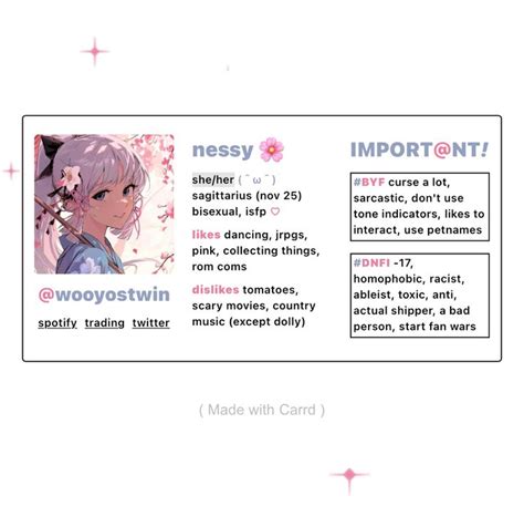 Pin On Carrd Planning