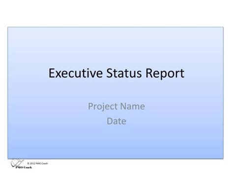 PPT Executive Status Report PowerPoint Presentation Free Download ID 6720837