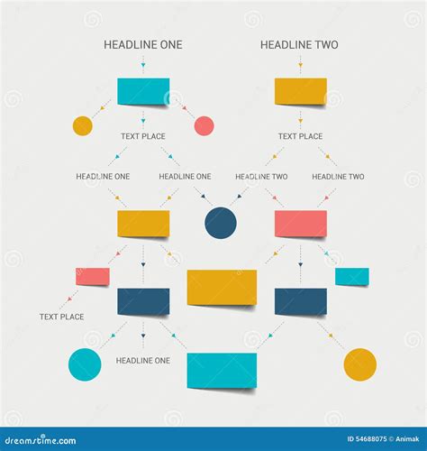 Flow Chart Scheme Infographics Elements Stock Vector Illustration Of