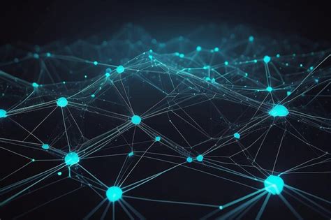 Premium Ai Image Grid Network Connection Abstract Node Background Stock Illustration