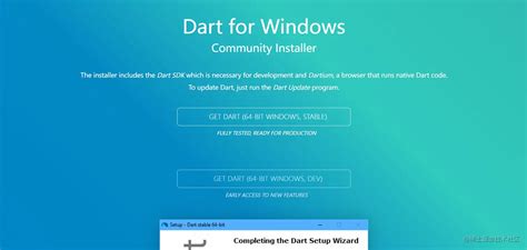 Dart And Flutter系列教程【1】——dart下载安装、运行配置打开官网主页： Get Dart 打开windo 掘金