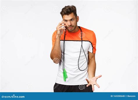 Bothered And Disturbed Annoyed Sportsman Feel Angry Someone Called