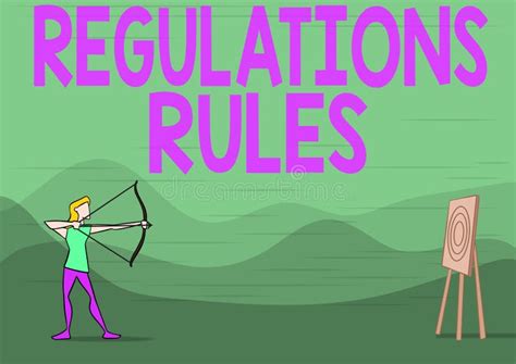 Sign Displaying Regulations Rules Conceptual Photo Standard Statement