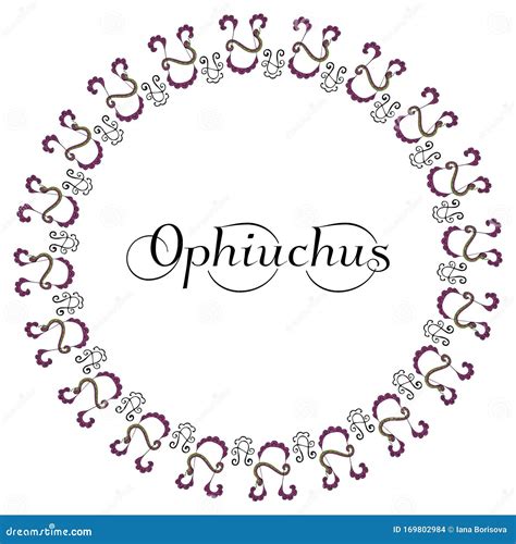 Ophiuchus Thirteenth Sign Of The Zodiac Vector Illustration