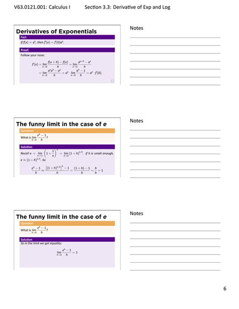 Lesson Derivatives Of Logarithmic And Exponential Functions