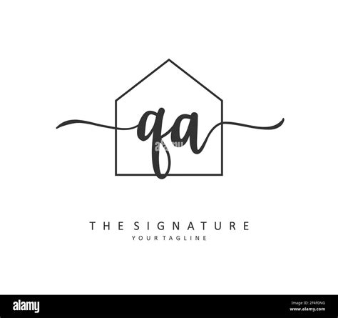 Q A QA Initial Letter Handwriting And Signature Logo A Concept Handwriting Initial Logo With