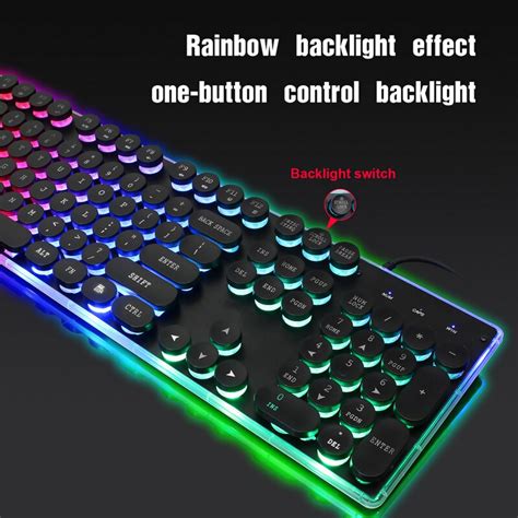 Rgb Led Backlight Usb Wired Gaming Keyboard And Mous Grandado