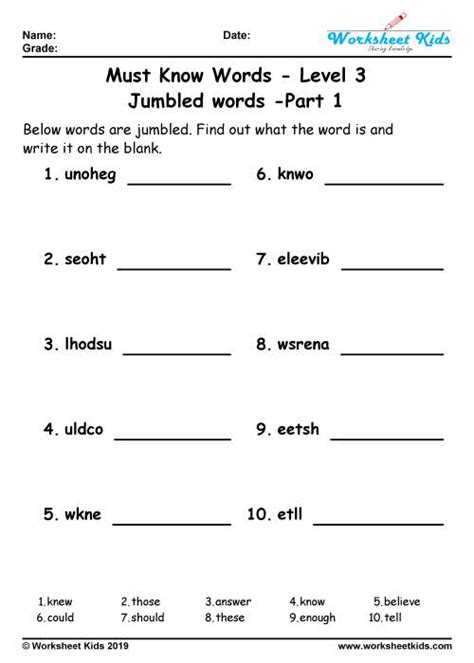 Word Jumble Scrambler