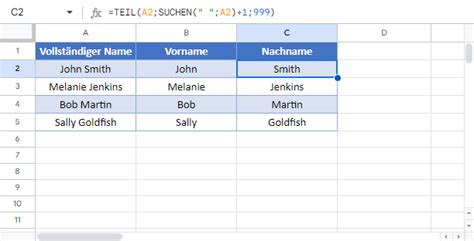 Vornamen Und Nachnamen Trennen Excel Google Sheets Automate Excel