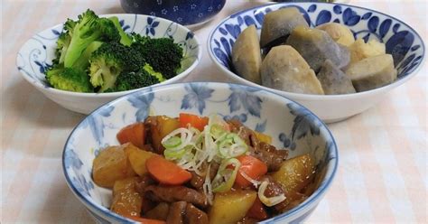 レトルトのもつ煮で夕ご飯｜ume