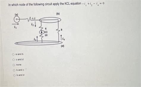solved in which node of the following circuit apply the kcl