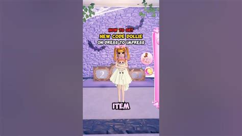 New Code Dollie On Dress To Impress Dresstoimpress Roblox Dti Youtube