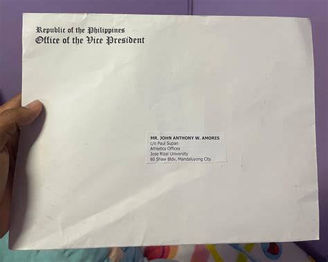 John Amores Receives Letter From VP Sara Duterte GMA News Online