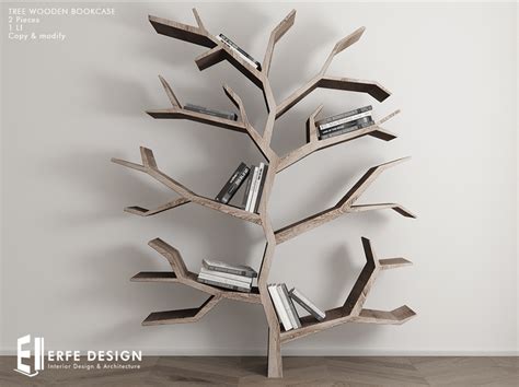 Second Life Marketplace Tree Wooden Bookcase 8 Li With Books [erfe