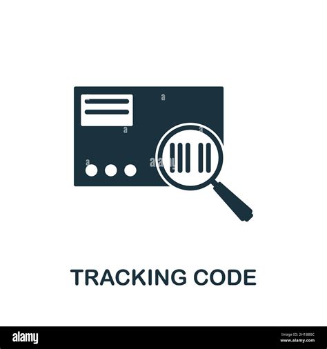 Tracking Code Icon Monochrome Sign From Affiliate Marketing Collection Creative Tracking Code