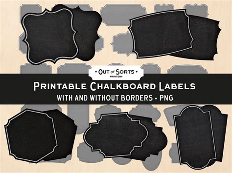 Editable Printable Chalkboard Labels