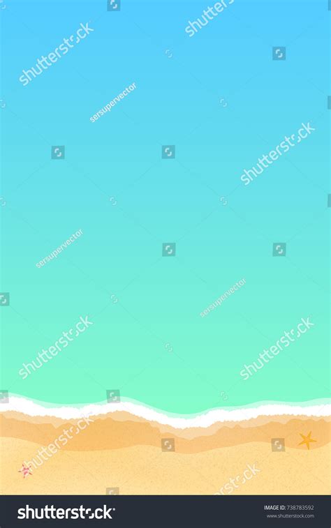 Vertical Background Poster Top View Sea Stock Vector Royalty Free