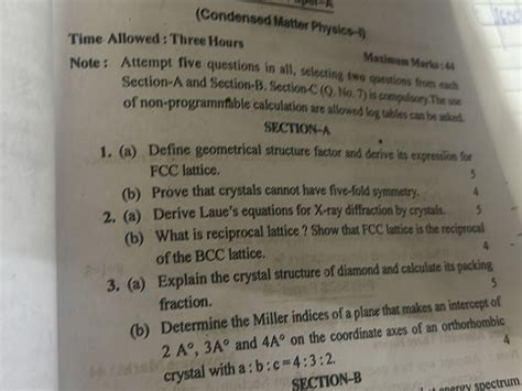 1 A Define Geometrical Structure Factor Studyx