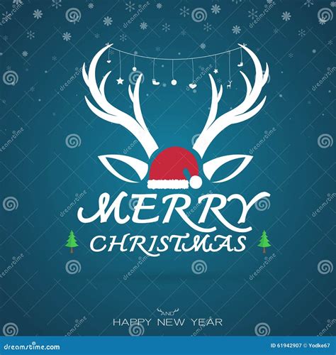 Vectorbeeld Van Een Kaart Van De Kerstmisgroet Vector Illustratie