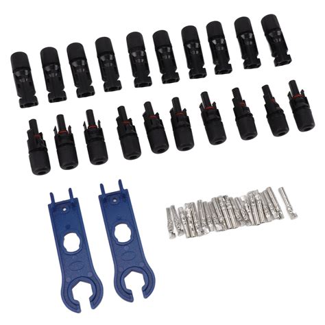 Solar Connectors With 10 Pairs Male Female Plug Spanners Waterproof