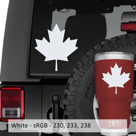 Maple Leaf Vinyl Decal Canada Maple Leaf Vinyl Window Decal Canada