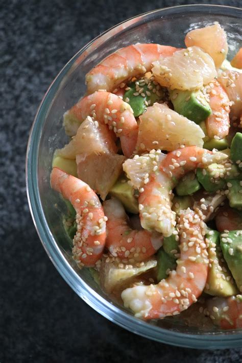The Cook Time Salade de crevettes avocats et suprêmes de pamplemousse