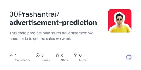 Github 30prashantraiadvertisement Prediction This Code Predicts How