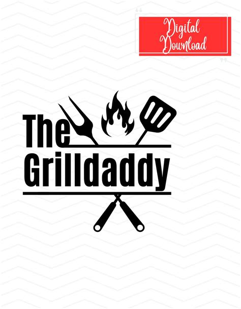 Grillfather Grilldaddy Grill Master Instant Download Fathers Day