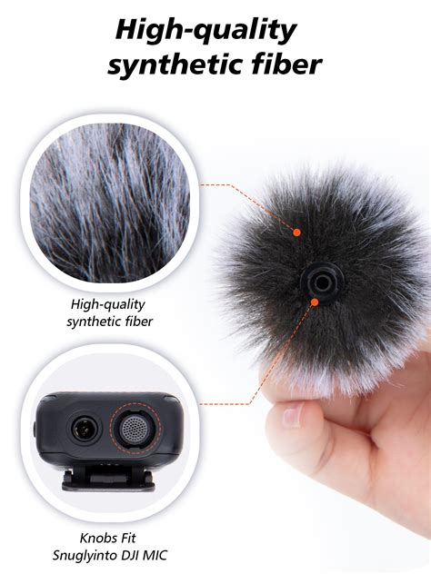 Sunmon Dji Mic Windscreen Furry Foam Dji Wireless Mic Outdoor